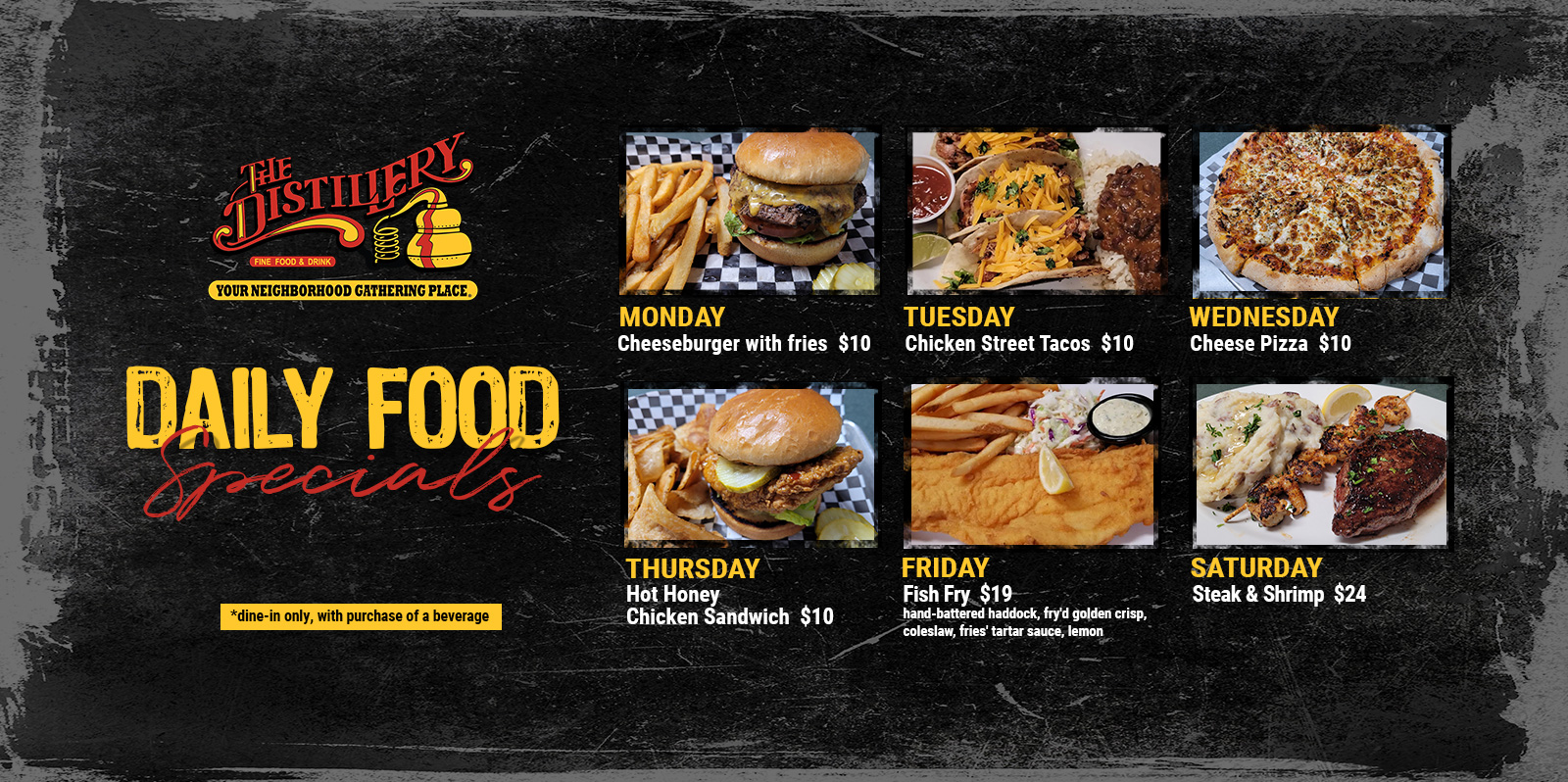Restaurant Specials Discounts The Distillery Restaurant
