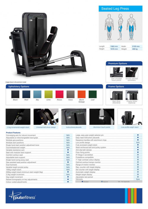 Pulse Fitness Evolve Seated Leg Press - New | Rebirth Fitness