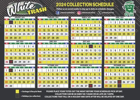 Garbage Schedule | White Trash Disposal